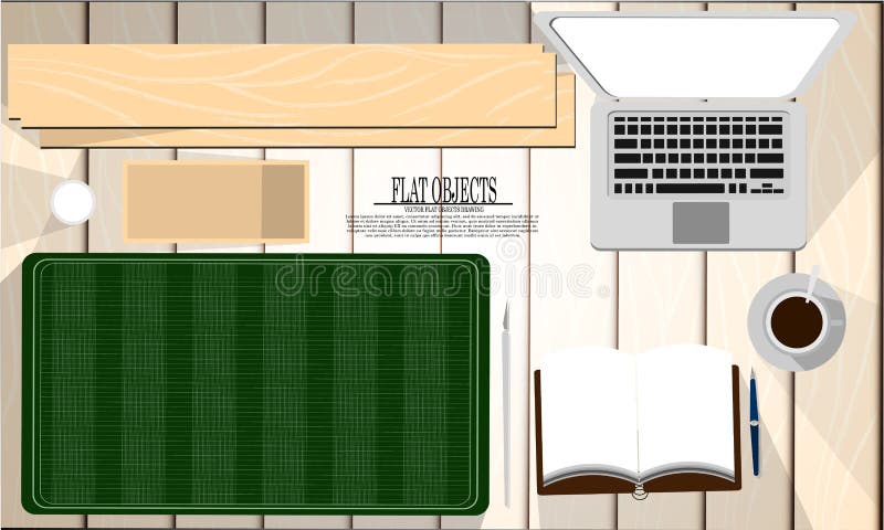 Flat Object Design Set, Logistic Map Top View Stock Vector ...