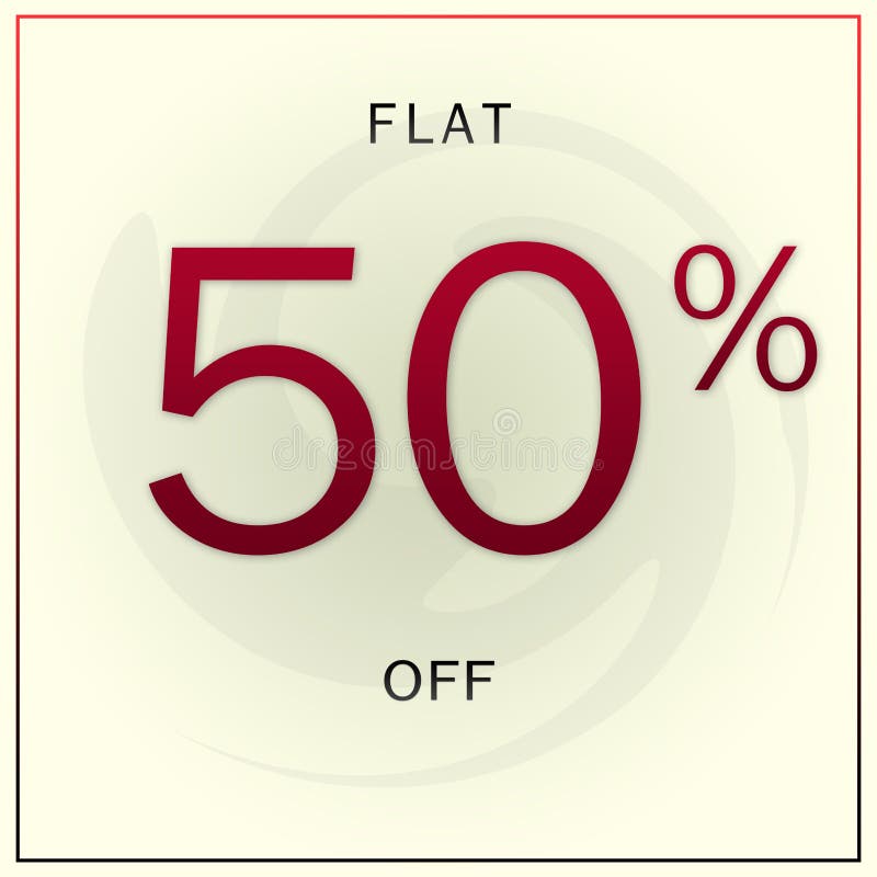 Flat 50 Off Modern Discount Sale Offer Banner Template Design Stock ...