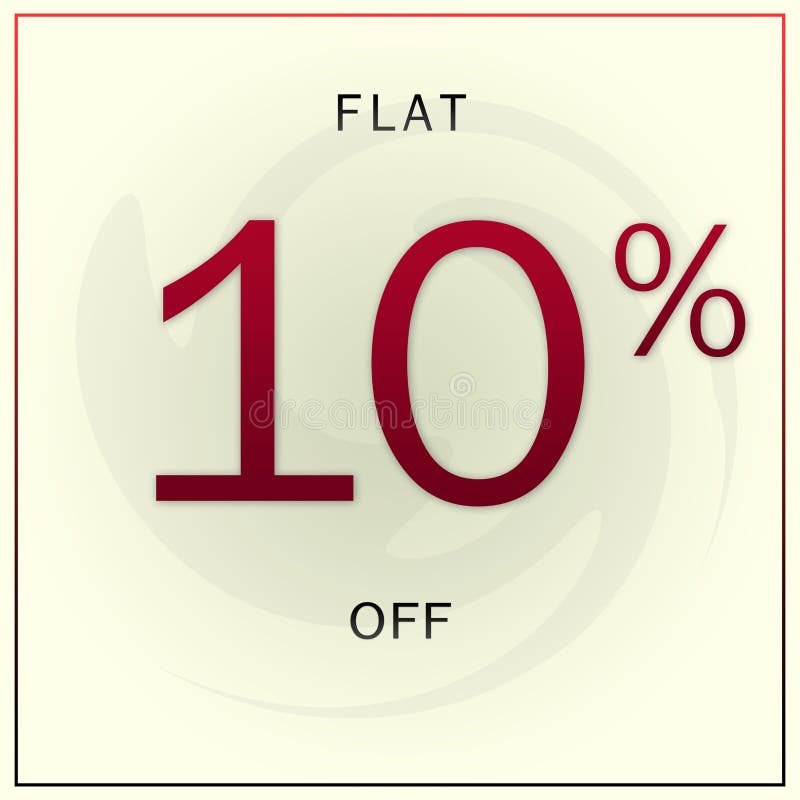 Flat 10 Off Modern Discount Sale Offer Banner Template Design Stock ...