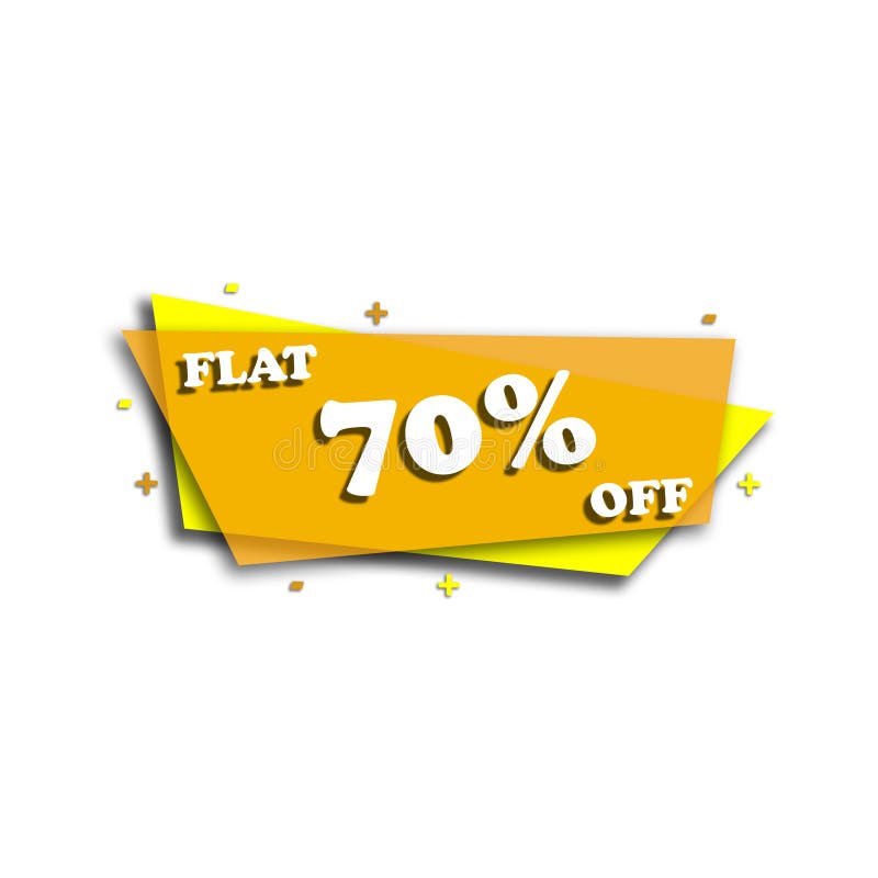 FLAT 20 OFF - PROMOTION LABEL - ADVERTISEMENT Stock Illustration ...