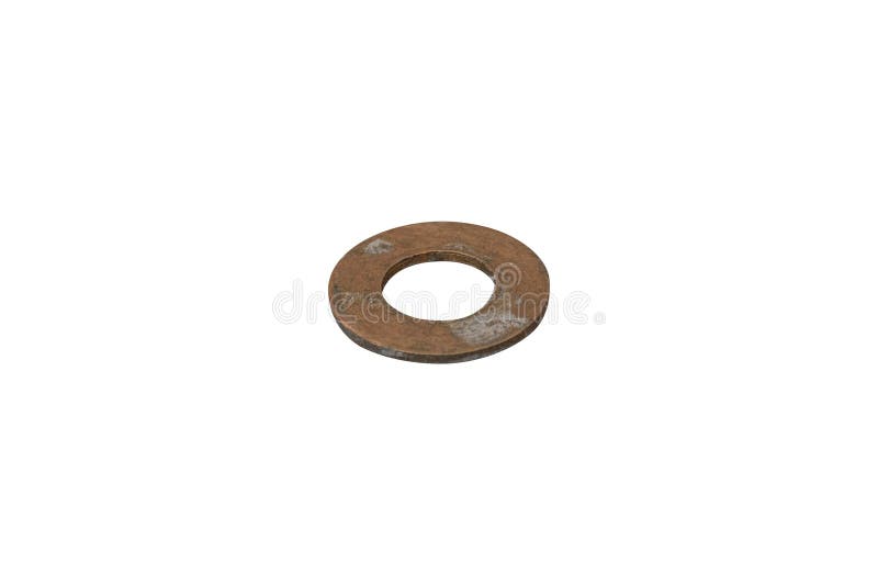 Flat, Old Round Rust Copper Washer is Isolated Stock Photo - Image of ...