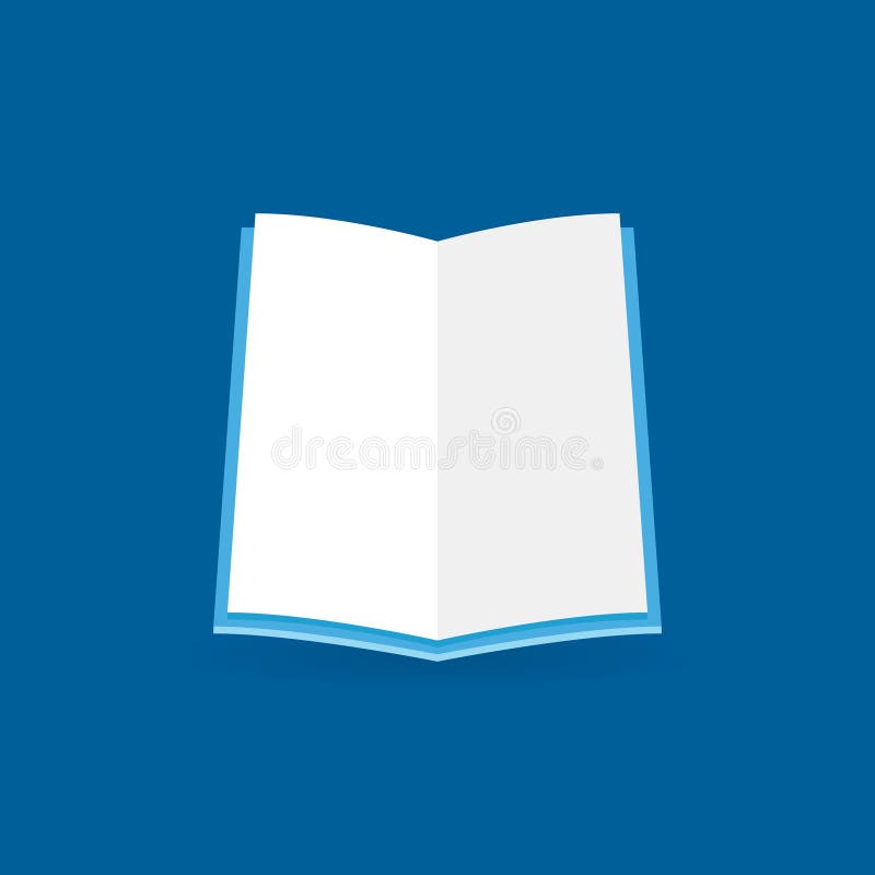 Open Book Outline Icon - Vector Book Concept Symbol or Logo Stock ...