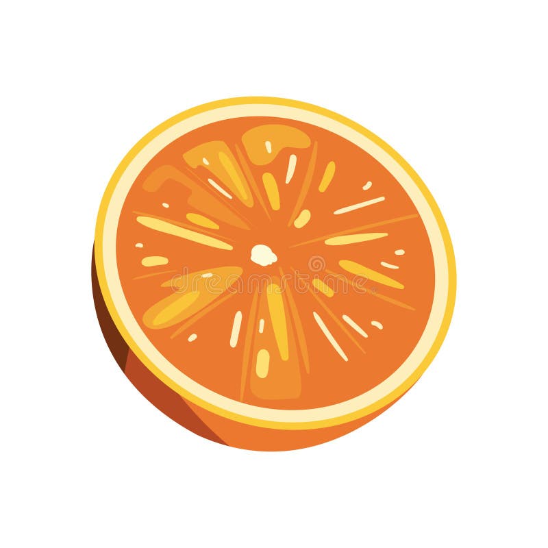 Flat orange slice stock vector. Illustration of citrus - 273157303