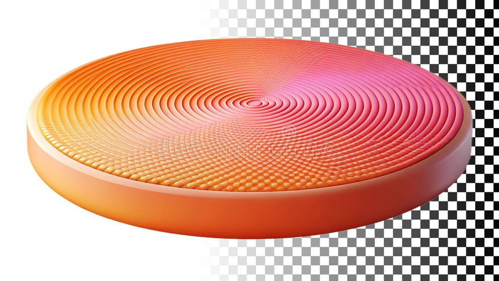 Flat Orange Textured Disc, Simple Shape, Material Surface Design Png ...