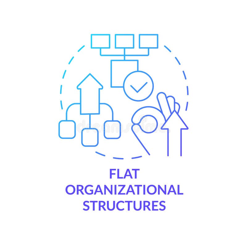 Flat Organizational Structures Blue Gradient Concept Icon Stock Vector ...