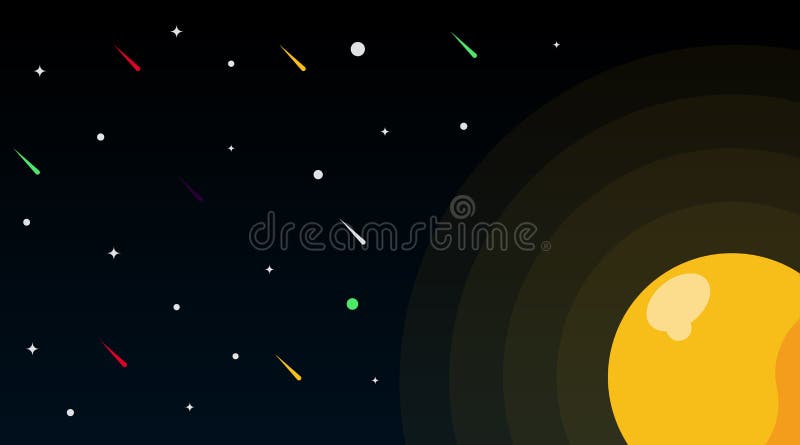 Flat Outer Space Background Illustration Stock Illustration ...