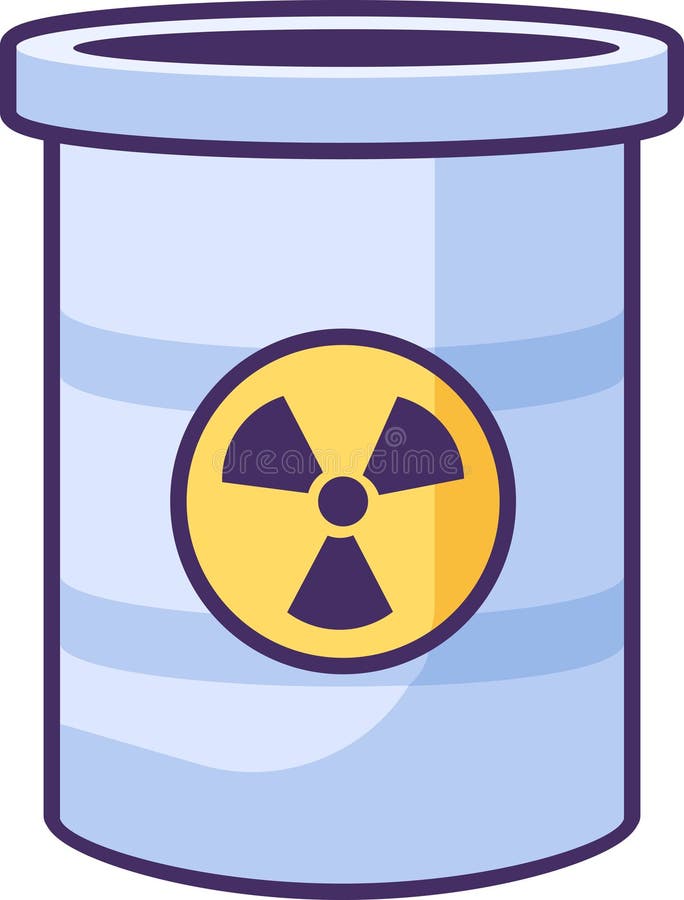 Flat Outline Hazardous Waste Radioactive Material Stock Vector ...