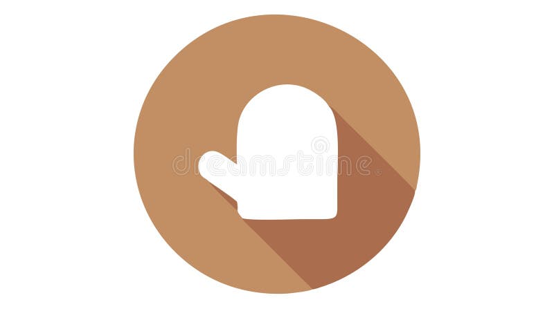 Flat Oven Mitt Icon Vector for Kitchen Safety, Vector Design Generative AI Stock Vector ...