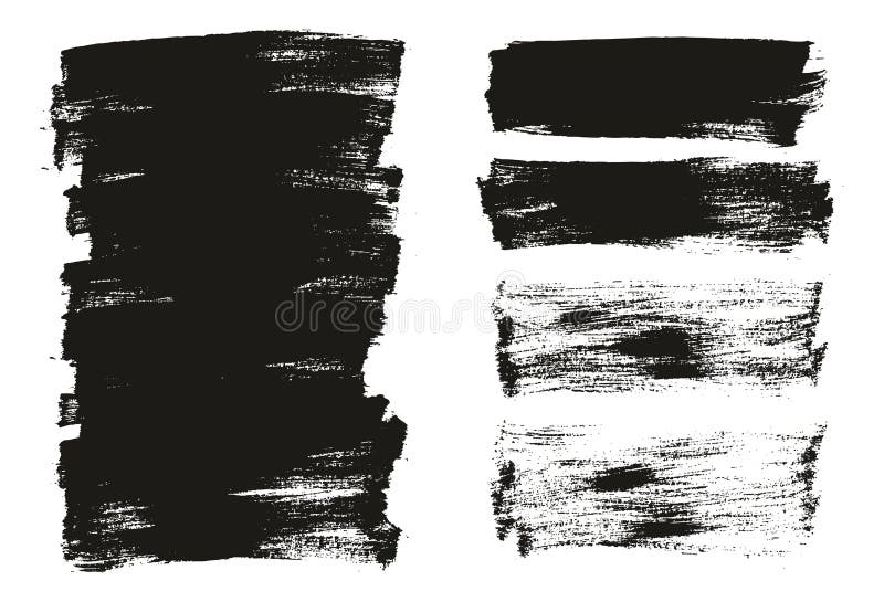 Flat Paint Brush Thin Long Background Mix High Detail Abstract Vector ...
