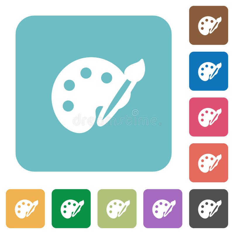 Flat paint icons stock vector. Illustration of instrument - 186395222