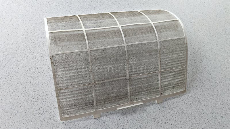 Flat Panel Fiberglass Filters of Central Air Condition System. Stock ...