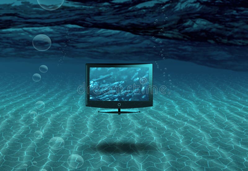 Flat Panel in Sea stock illustration. Illustration of floats - 42453684