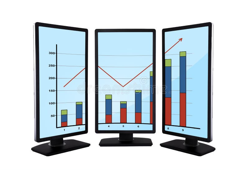 Flat panels with chart stock photo. Image of chart, feature - 30870516