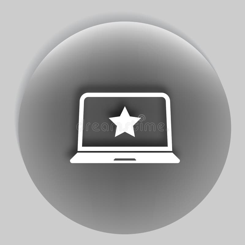 Flat Paper Cut Style Icon of Laptop Stock Illustration - Illustration ...