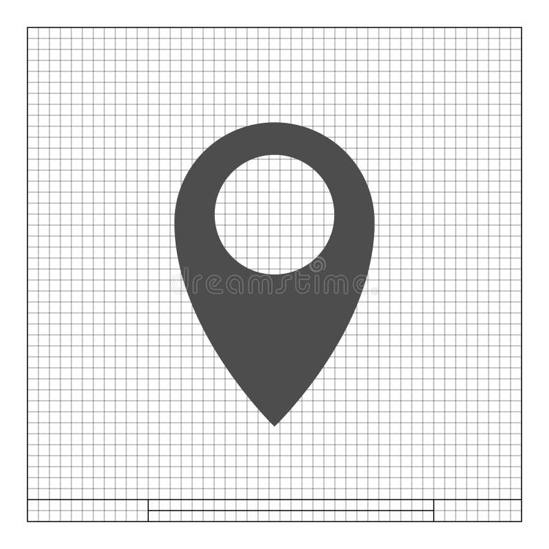 Flat Paper Cut Style Icon of Map Pointer Stock Photo - Image of color ...