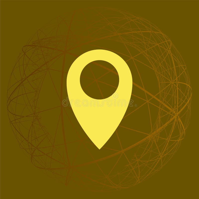 Flat Paper Cut Style Icon Of Map Pointer Stock Image - Image of blue ...