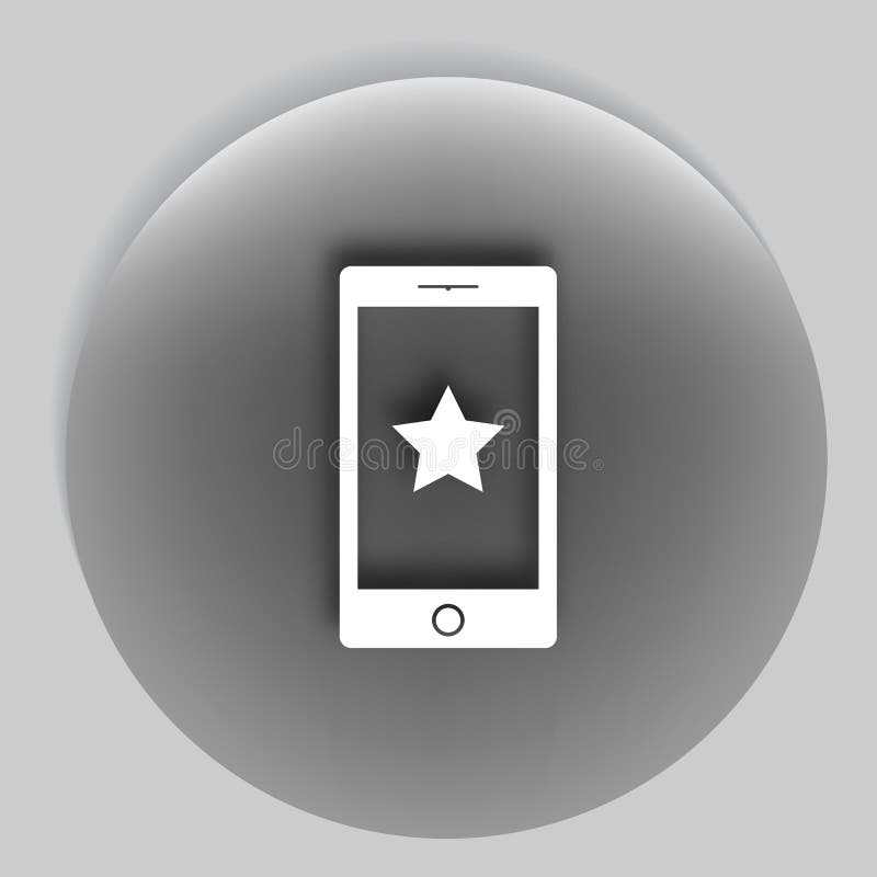 Flat Paper Cut Style Icon of Mobile Phone Stock Illustration ...