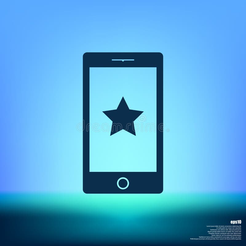Flat Paper Cut Style Icon of Mobile Phone Stock Illustration ...