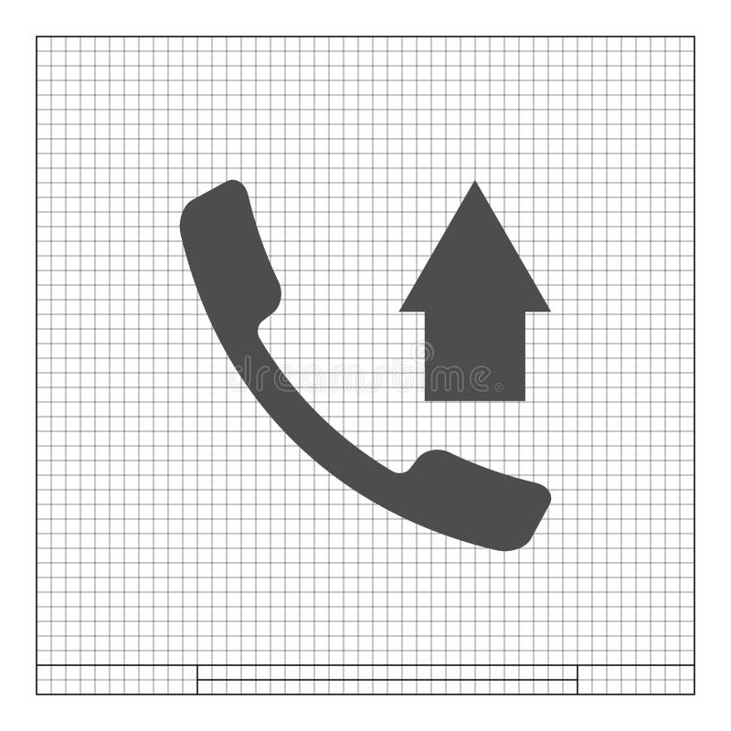 Flat Paper Cut Style Icon of Out-coming Call Stock Illustration ...