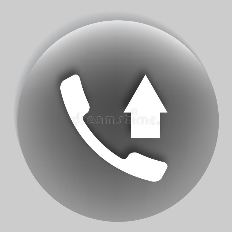 Flat Paper Cut Style Icon of Outcoming Call Stock Illustration ...