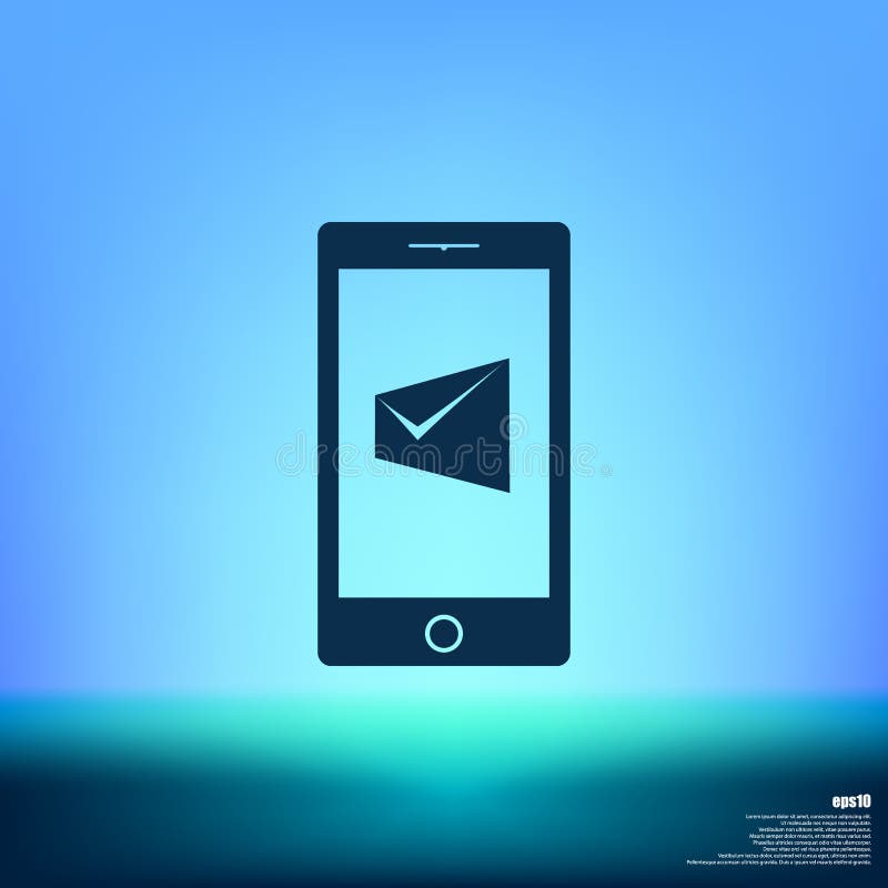 Flat Paper Cut Style Icon of Short Message Stock Illustration ...