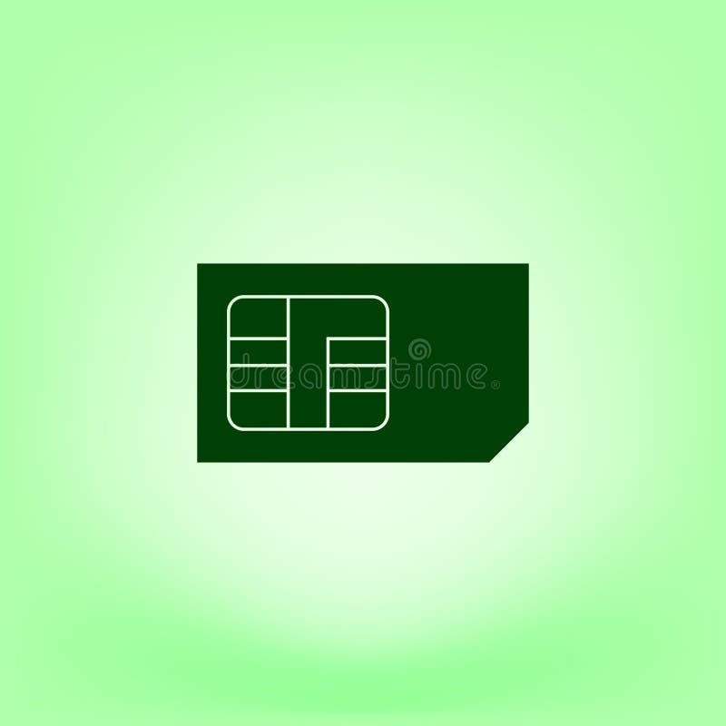 Flat Paper Cut Style Icon of a Sim Card Stock Illustration ...