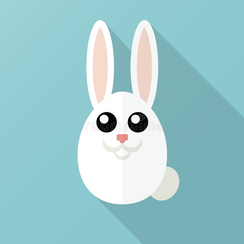 Flat Paper Easter Bunny Illustration Stock Illustration - Illustration ...