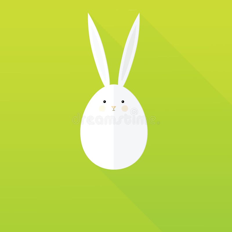 Flat paper Easter Bunny stock vector. Illustration of shadow - 85267651