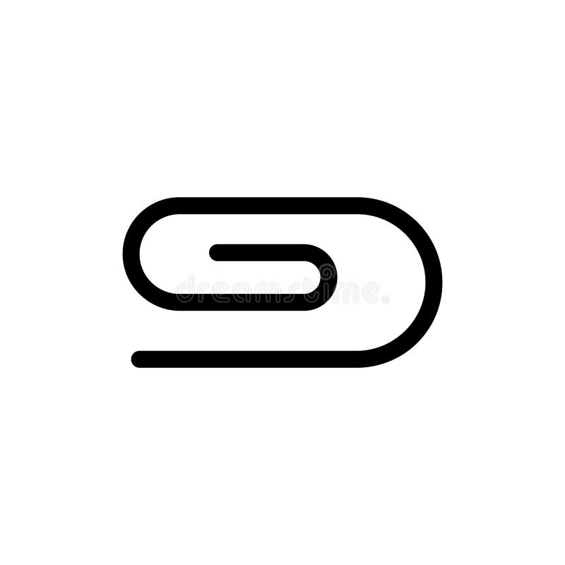 Paperclip, Flat Icon. Isolated on White Background Vector Illustration ...