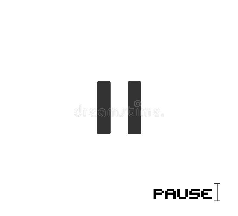 Flat pause icon stock vector. Illustration of pause - 144711770