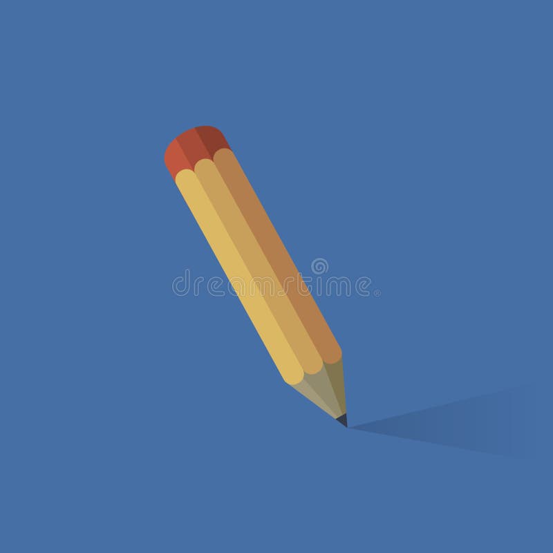 Flat pencil icon stock vector. Illustration of isolated - 49487913