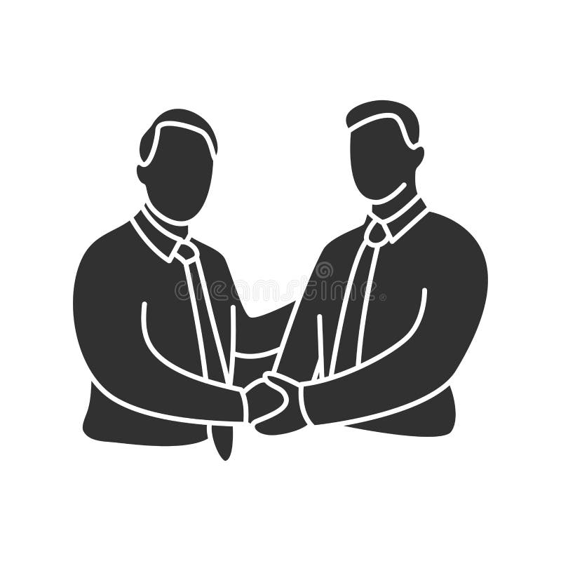 Flat People Characters Two Business Partners Handshaking Flat Vector ...