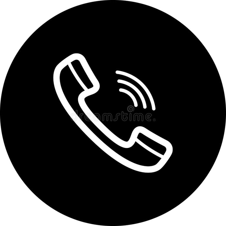 Flat Icon of Phone As Contact Concept or Call Icon Stock Vector ...