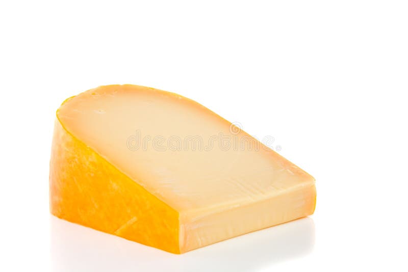 A flat piece of cheese stock photo. Image of product - 15815788