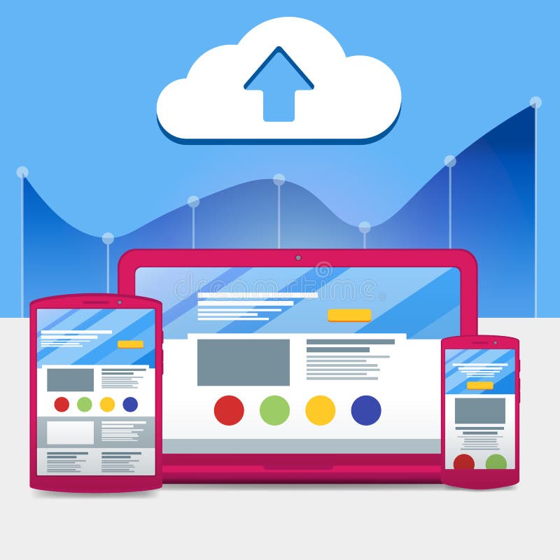 Pink Laptop Isolated on White Vector Stock Vector - Illustration of ...