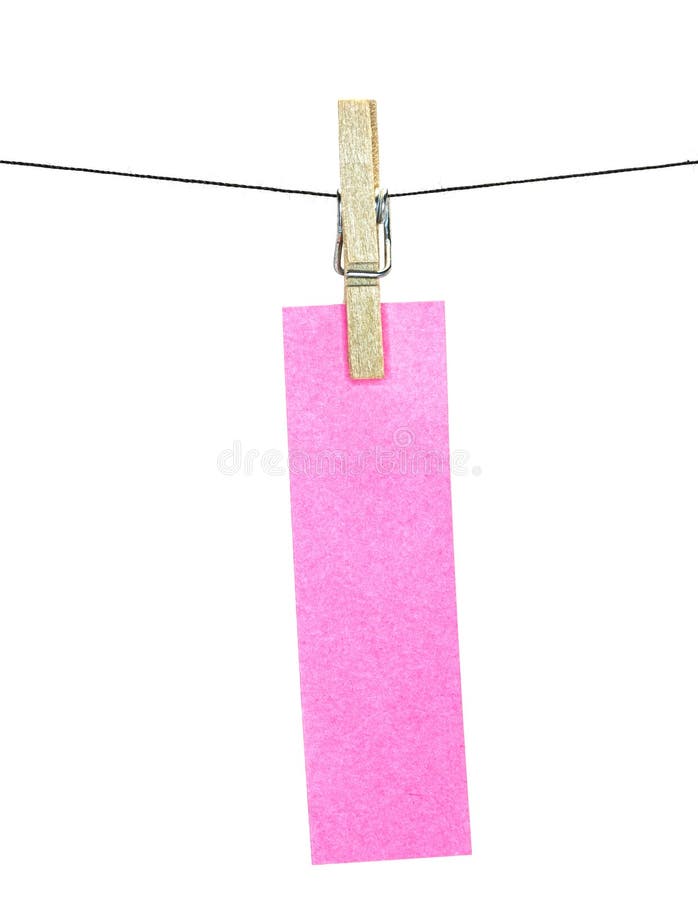 Rectangular Sticky Note with Pink Pin, and Shadow Stock Image - Image ...