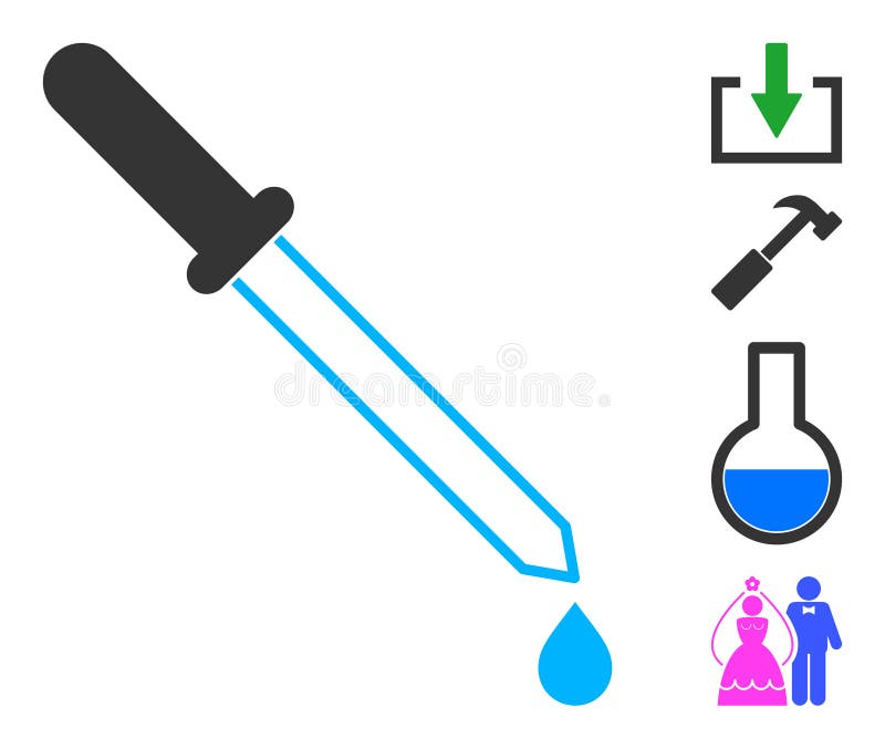 Flat Pipette Vector Icon Illustration Stock Vector - Illustration of ...