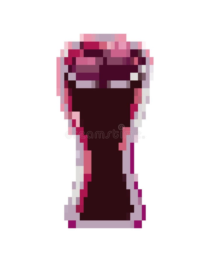 Flat pixelated soda glass stock vector. Illustration of isolated ...