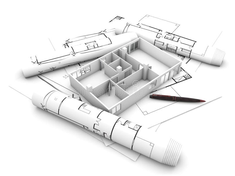 Flat plan project stock illustration. Illustration of scale - 51793052