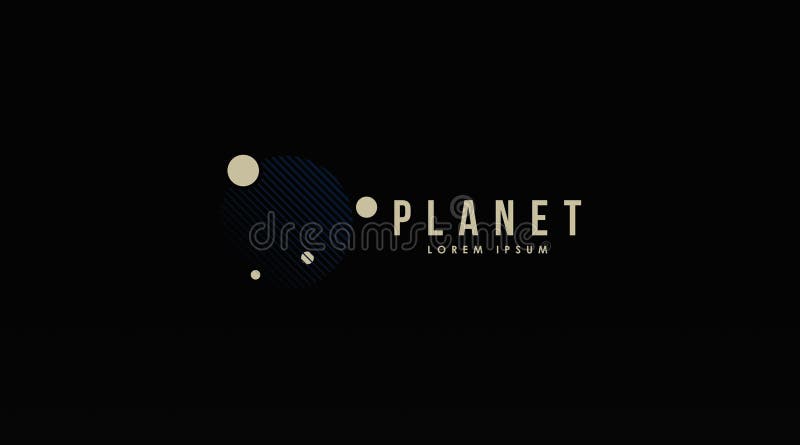 Flat Planet Logo Template Vector Stock Vector - Illustration of flat ...
