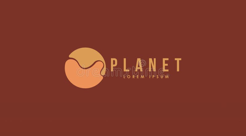 Flat Planet Logo Template Vector Stock Vector - Illustration of idea ...