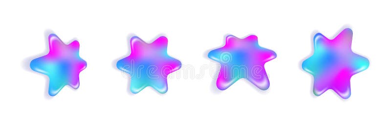 Flat Plastic Translucent Stars Stock Vector - Illustration of star ...