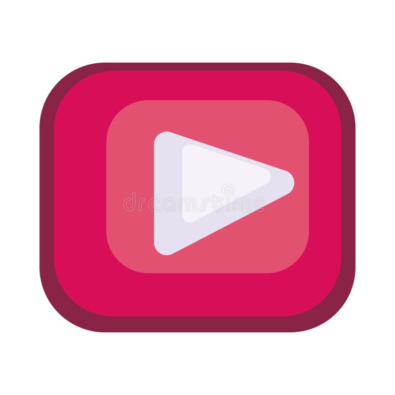 Flat play button stock vector. Illustration of multimedia - 273089282