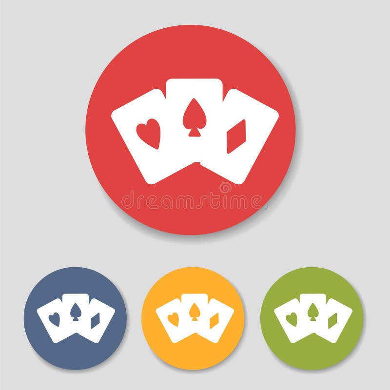 Flat playing cards icons stock vector. Illustration of decoration ...