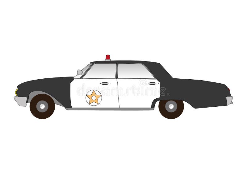 Flat Police Sheriff Cop Car Vector Auto Stock Vector - Illustration of ...