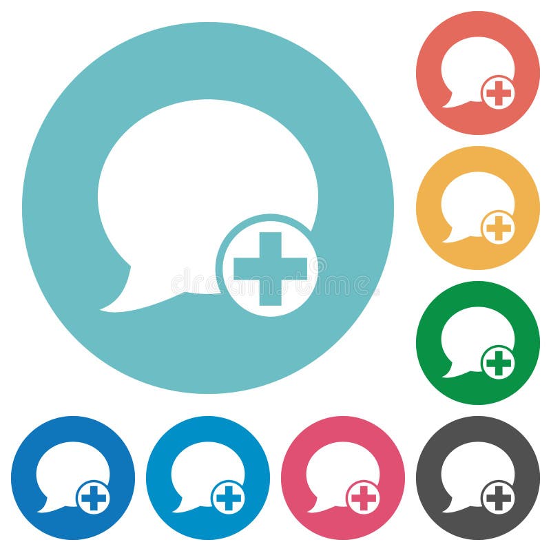 Flat Post Blog Comment Icons Stock Vector - Illustration of chat, icons ...