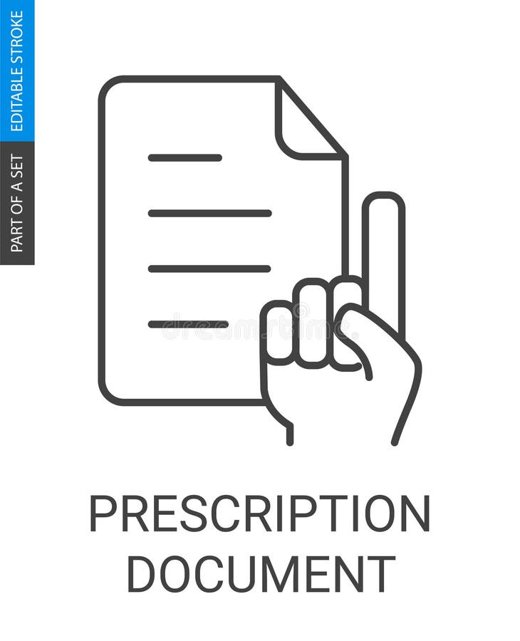 Flat Prescription Document Icon for Web Page Design Stock Vector ...