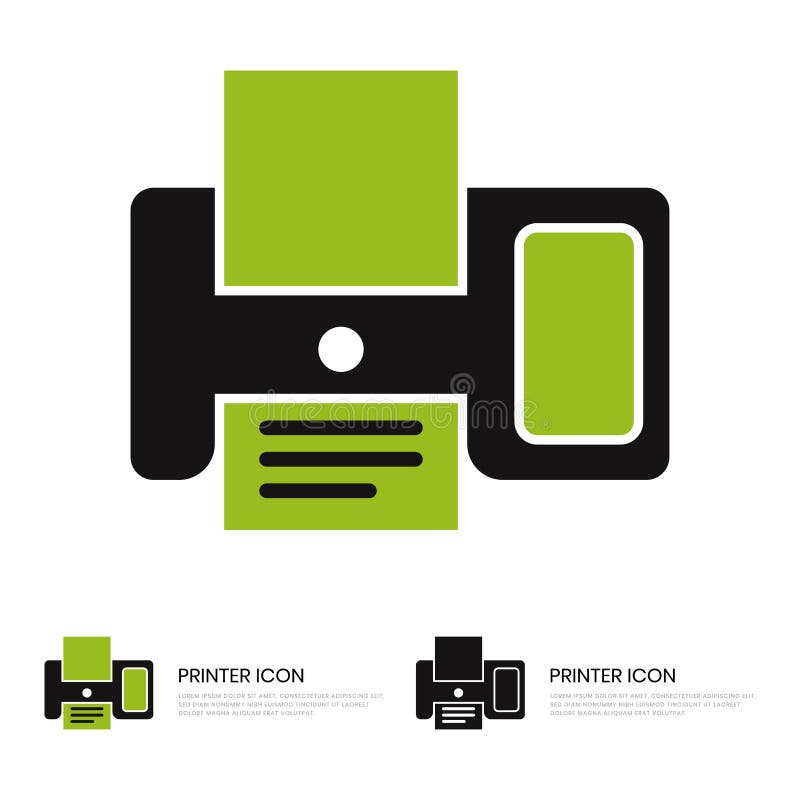 Flat Printer Icon for Mobile Applications or Websites Stock Vector ...