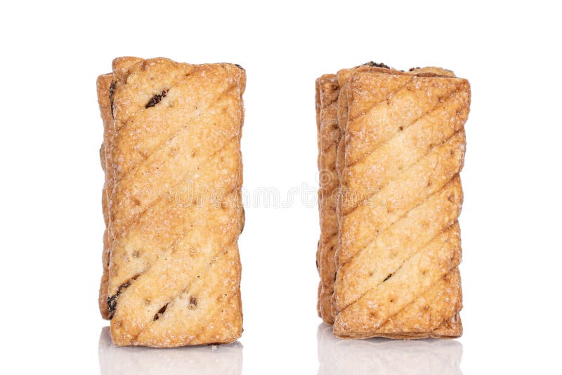 Flat puff cookie on white stock image. Image of dessert - 180259131