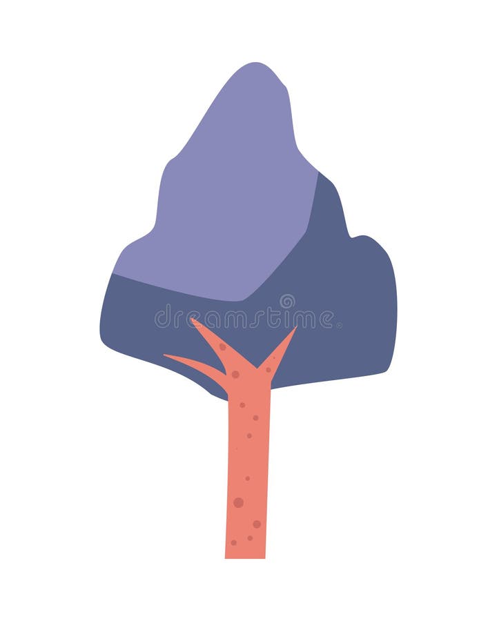 Flat purple tree stock vector. Illustration of purple - 273085874